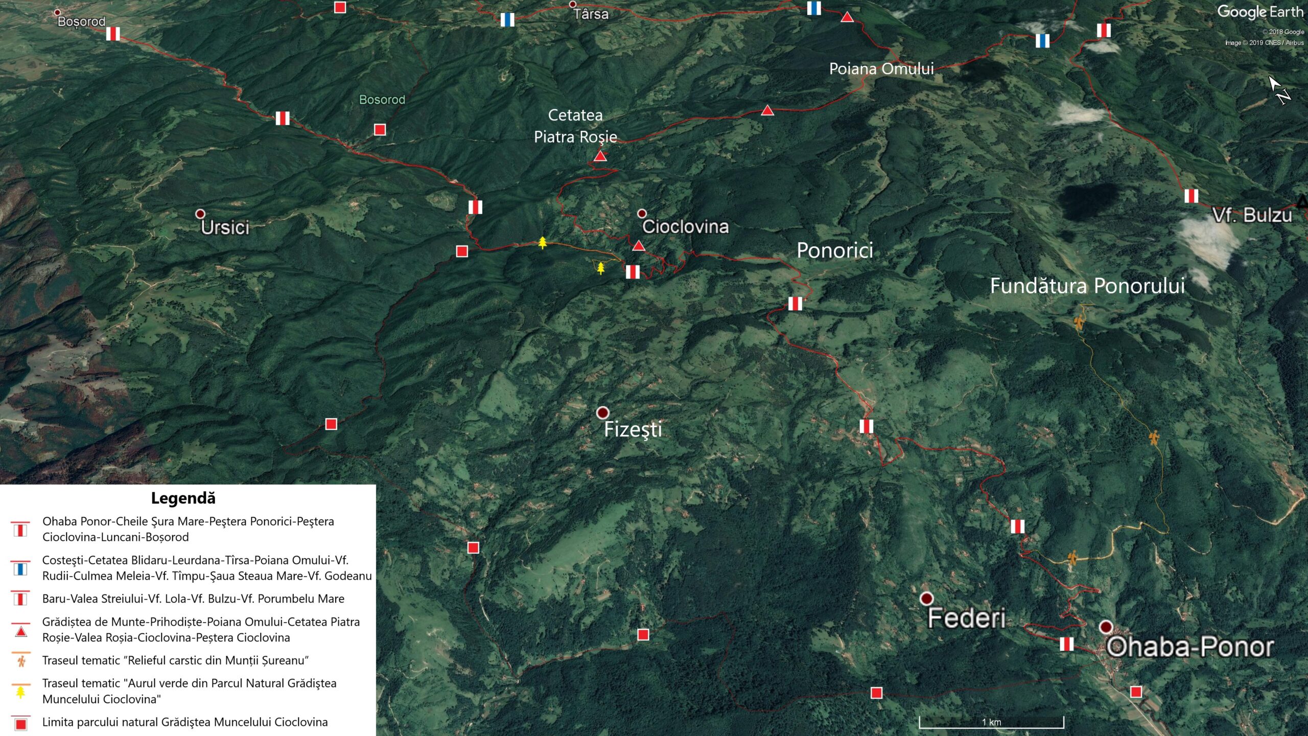 2. Traseul turistic: Ohaba Ponor – Cheile Șura Mare – Peștera Ponorici ...